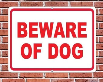 Beware American Staffordshire Terrier Guard Dog Aluminum Composite Sign ...