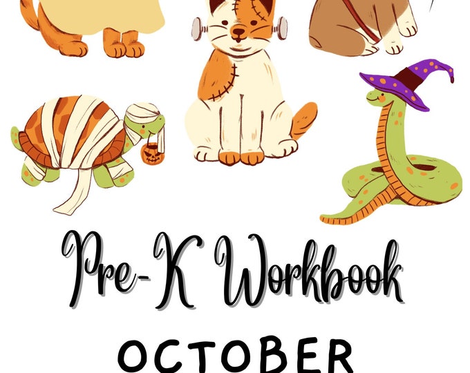 October Prek Workbook - Halloween - Etsy