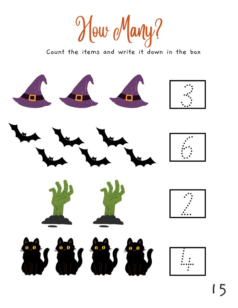 October Prek Workbook - Halloween - Etsy