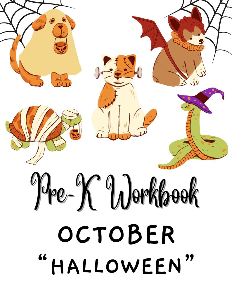 October Prek Workbook - Halloween - Etsy