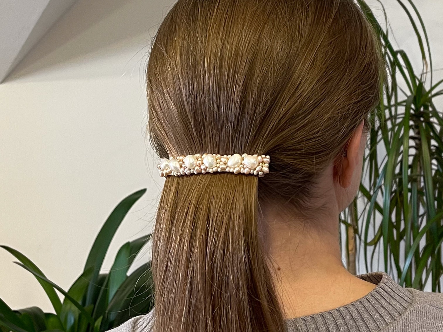 Freshwater Pearl Side Barrette, Hair Pin Jewelry, Barrette With Beads ...