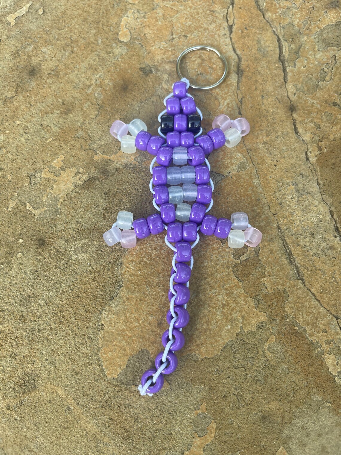 1. "handmade UV Color Changing Bead Lizard Keychain, Glow in the Dark ...