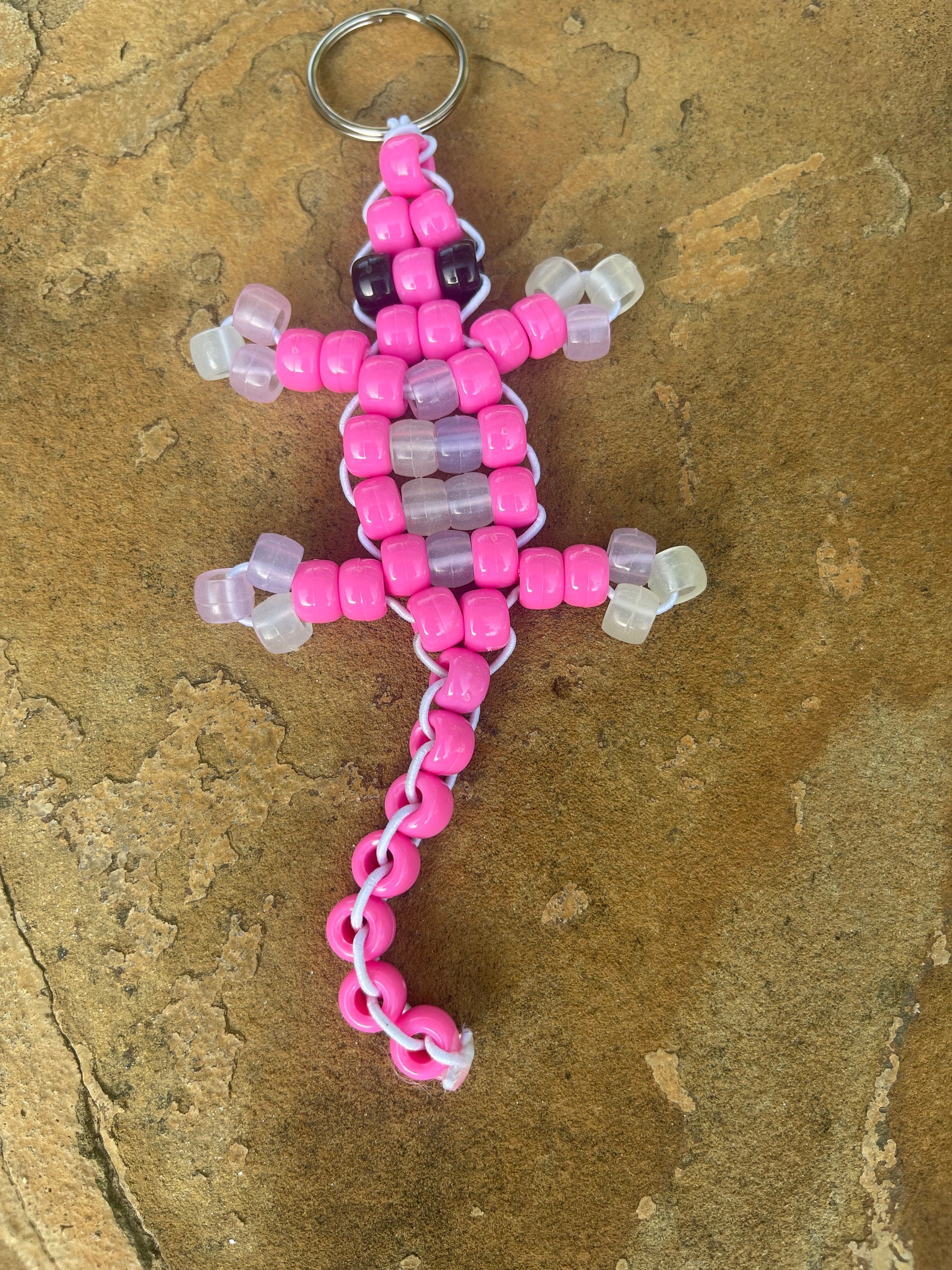 1. "handmade UV Color Changing Bead Lizard Keychain, Glow in the Dark ...