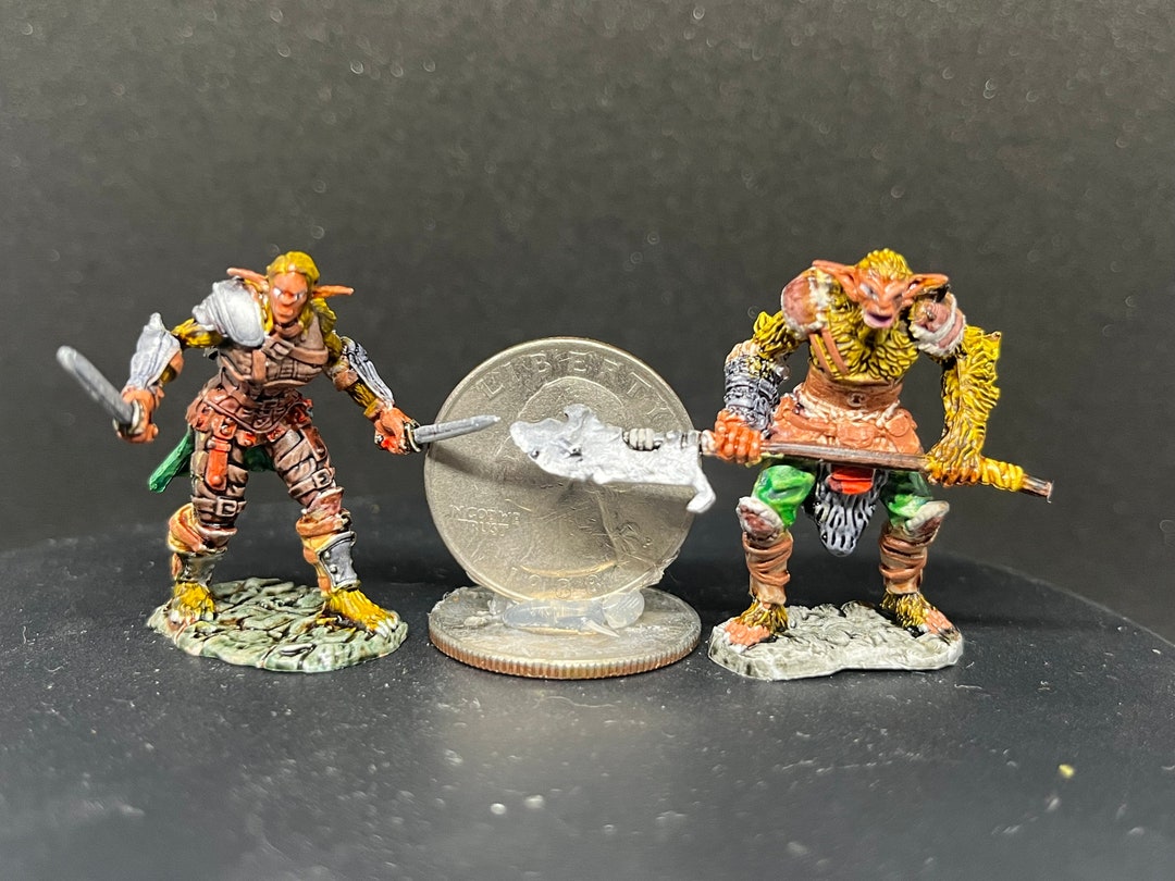 Hand Painted Bugbear Barbarian and Rogue D&D Miniatures - Etsy