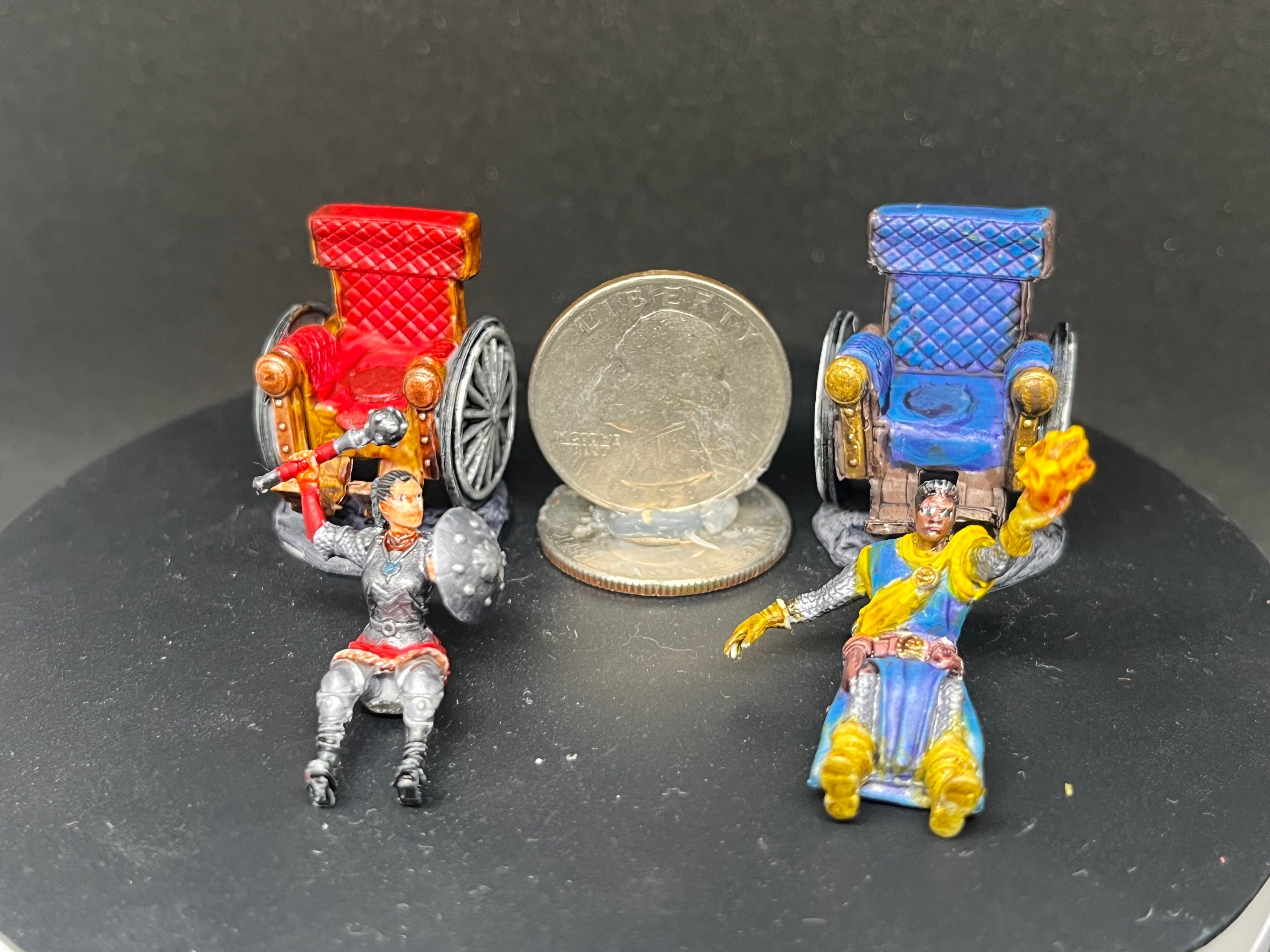 Hand Painted Human Clerics in Battle-chairs D&D Miniatures - Etsy