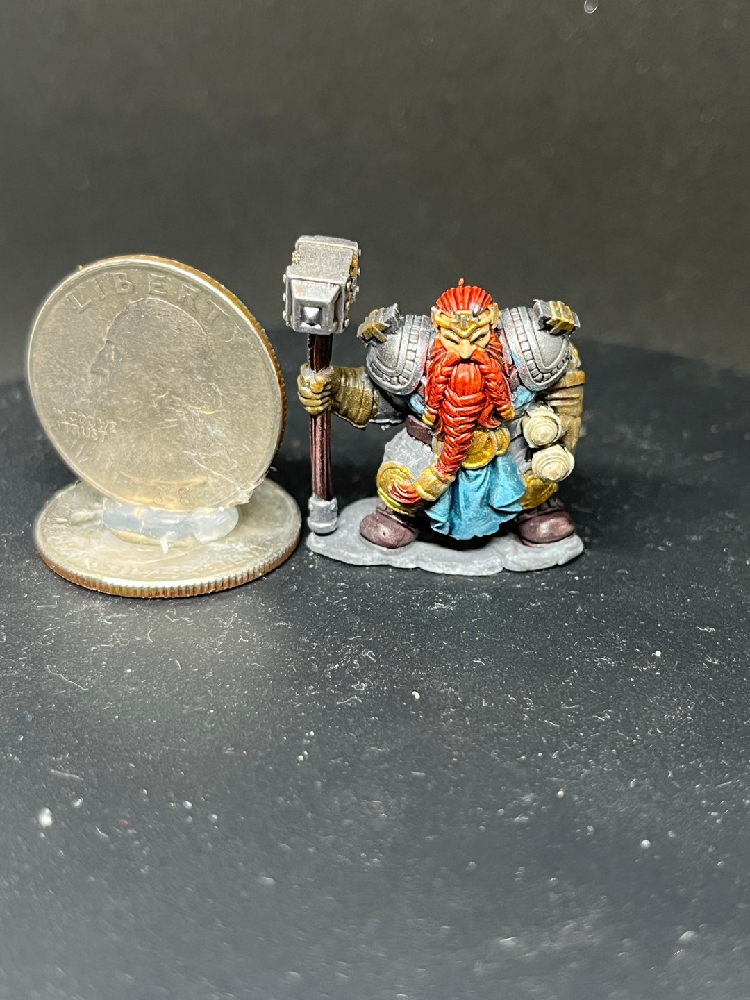 Hand Painted Dwarf Paladin cleric Miniature - Etsy