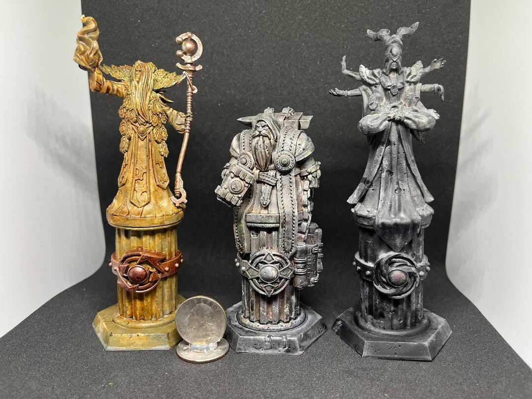 Hand Painted Wizard Statue Miniature Terrain - Etsy