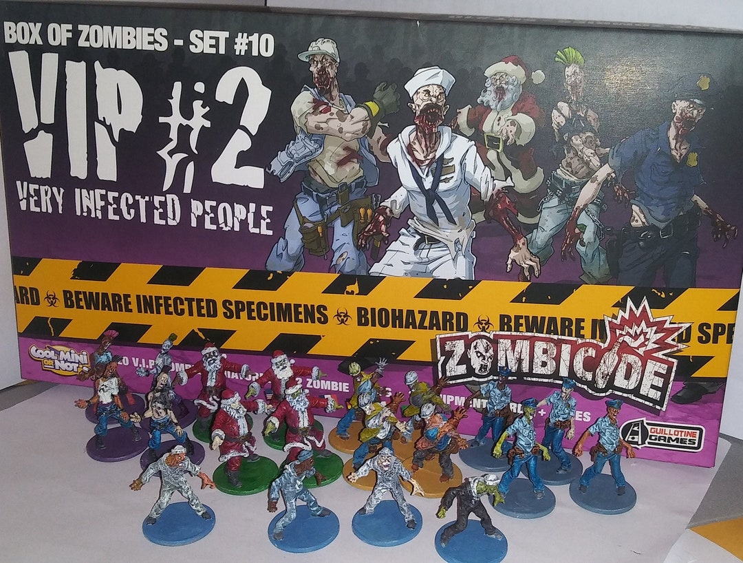 Hand Painted Box of Zombies Set 10 VIP 2 Very Infected People From ...