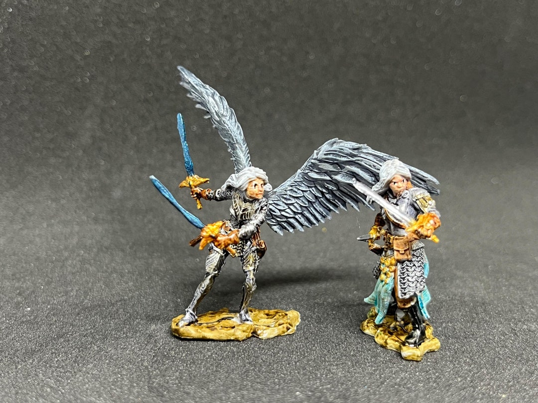 Female Aasimar Paladin D&D Miniatures - Etsy