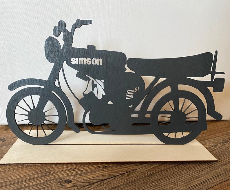 Simson S51 Moped Laser Datei – SVG + DXF Vorlage für Laser Cutter ...
