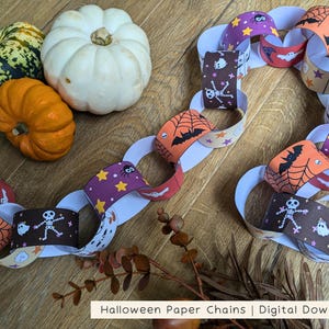 Halloween DIY Printable Paper Chains Crafts | Printables for Kids ...