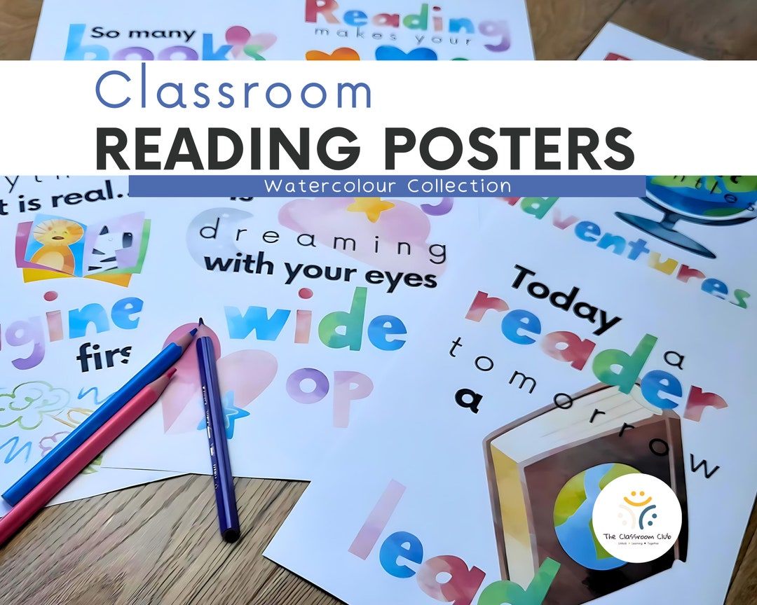 Inspirational Classroom Reading Posters | Download Printable - Etsy