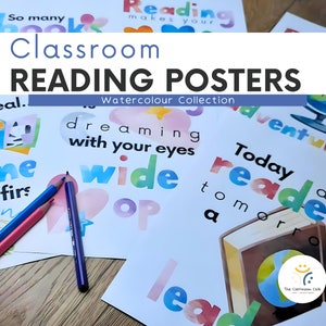 Inspirational Classroom Reading Posters Download Printable - Etsy