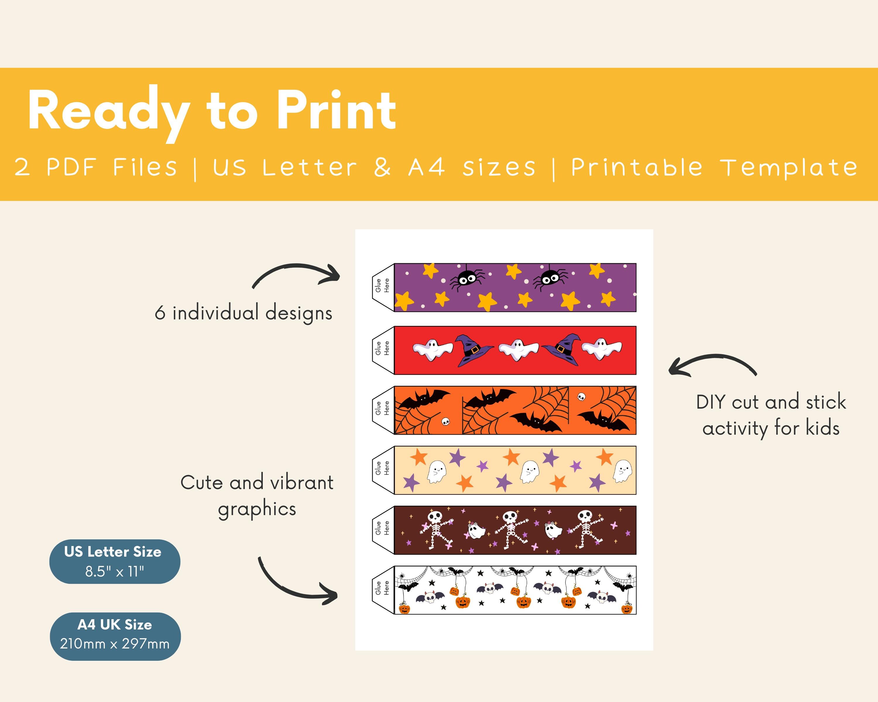 Halloween DIY Printable Paper Chains Crafts | Printables for Kids ...