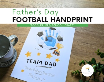 Father's Day Basketball Handprint Craft Printable | Kids Paint Art ...