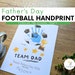 Father's Day Soccer Football Handprint Craft Printable | Kids Paint Art ...