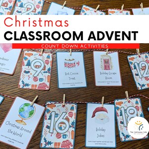 Christmas Classroom Activity Advent Calendar Cards | Classroom Count ...