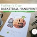 Father's Day Basketball Handprint Craft Printable | Kids Paint Art ...