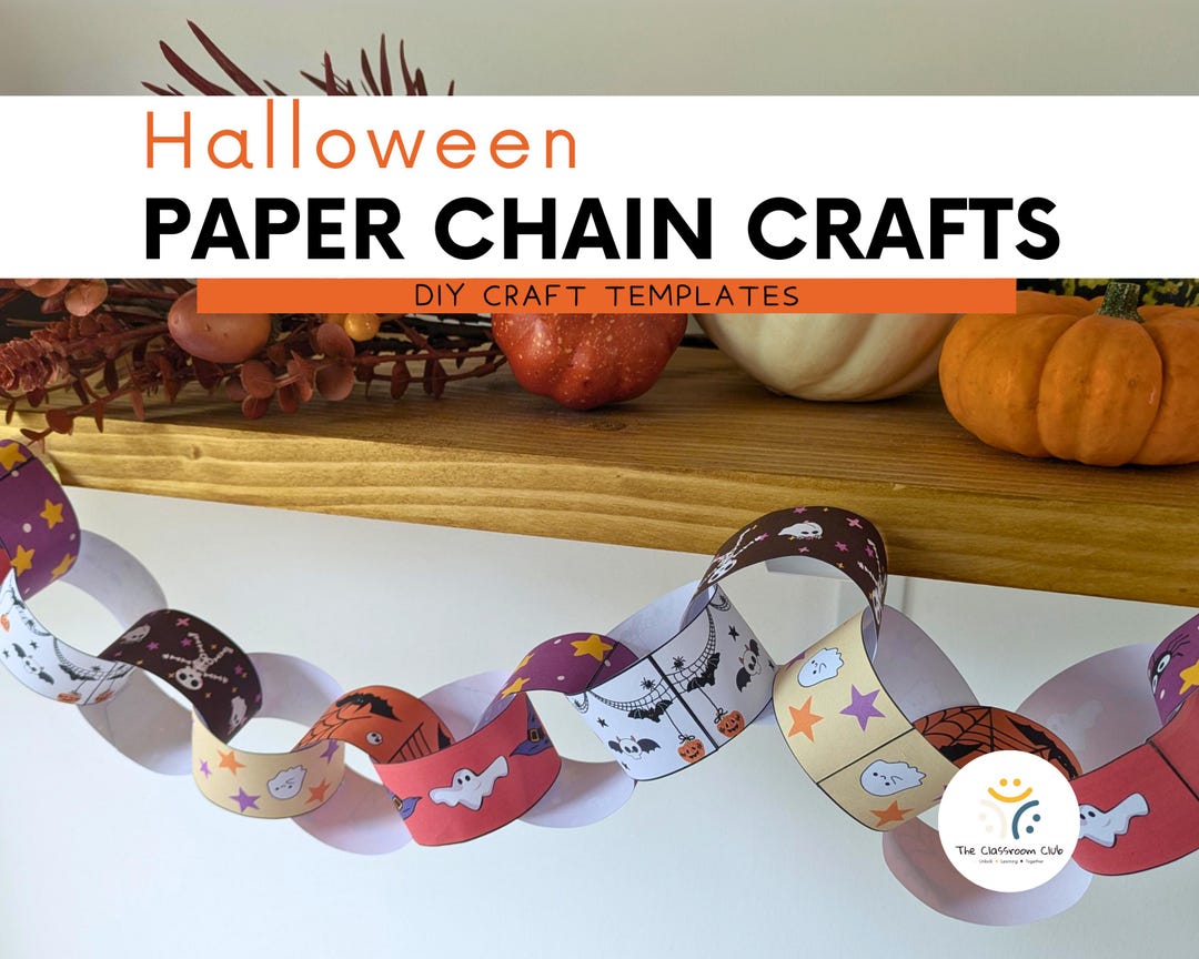 Halloween DIY Printable Paper Chains Crafts | Printables for Kids ...