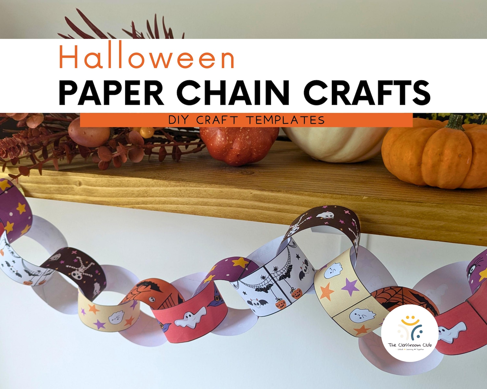 Halloween DIY Printable Paper Chains Crafts | Printables for Kids ...