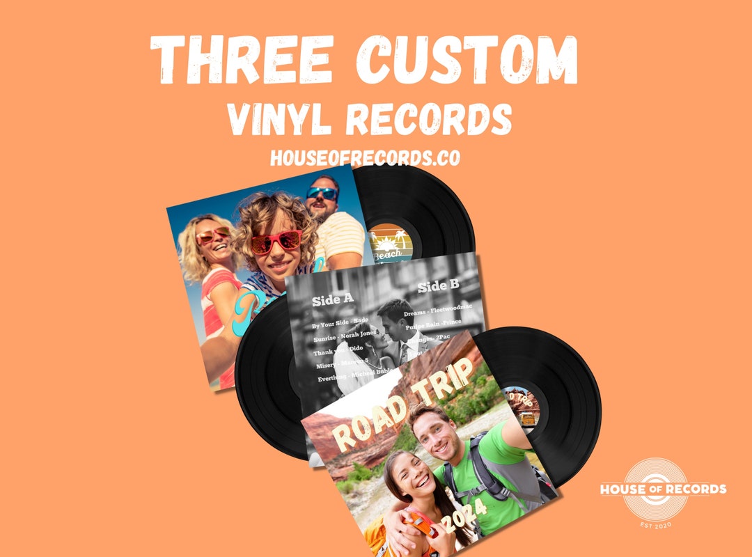3 Custom Vinyl Records | Custom LP Record | Gift for Couples ...