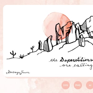 Superstition Mountains Svg - Etsy