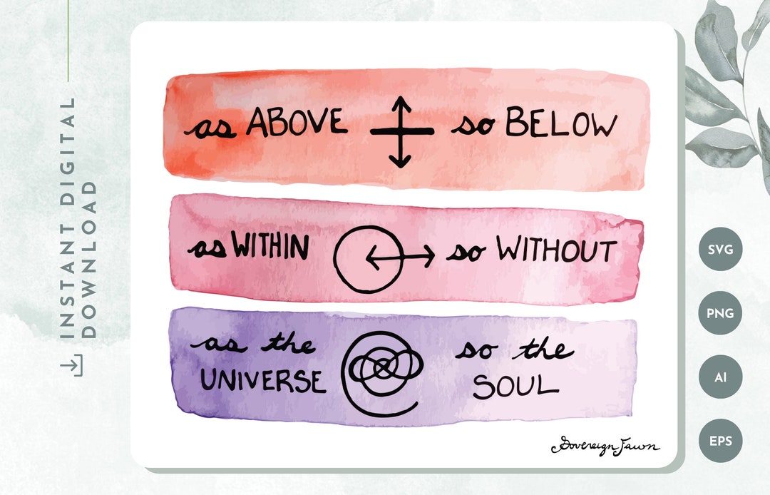 As Above, so Below SVG Printable - Etsy