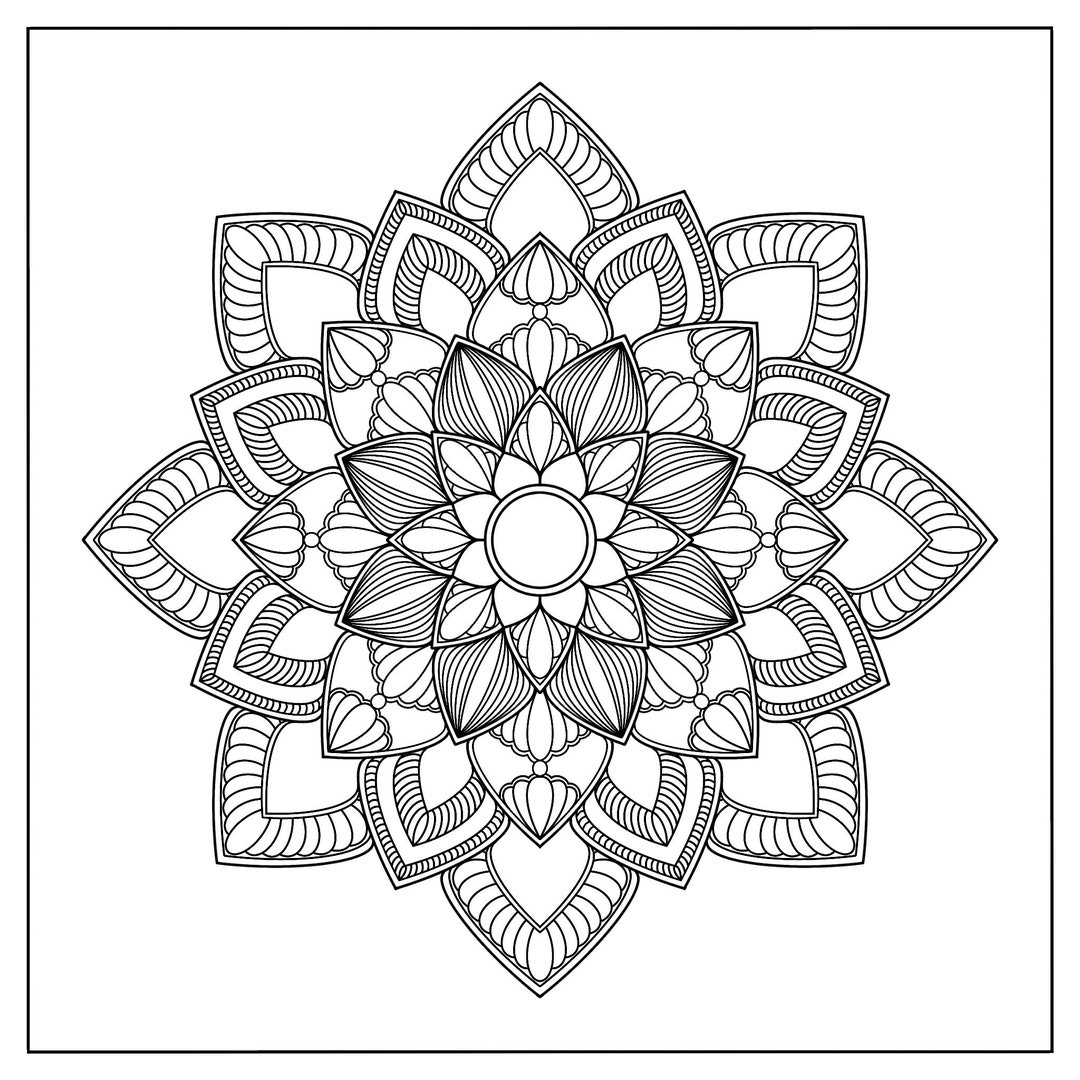 Mandala Package 5 Coloring Pages - Etsy