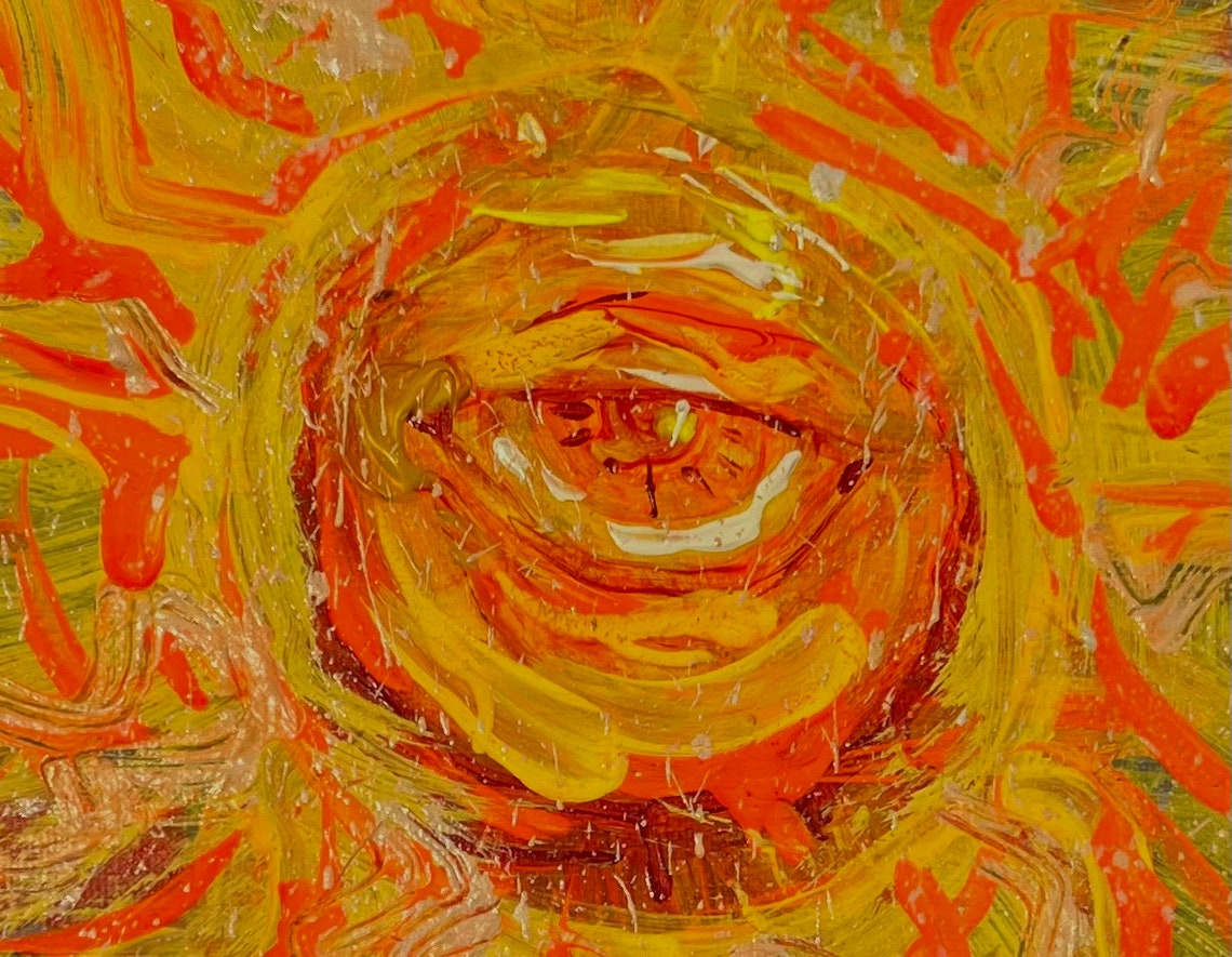 Living in Light//original Painting// Sun Trippy Sunshine Eye Paint - Etsy