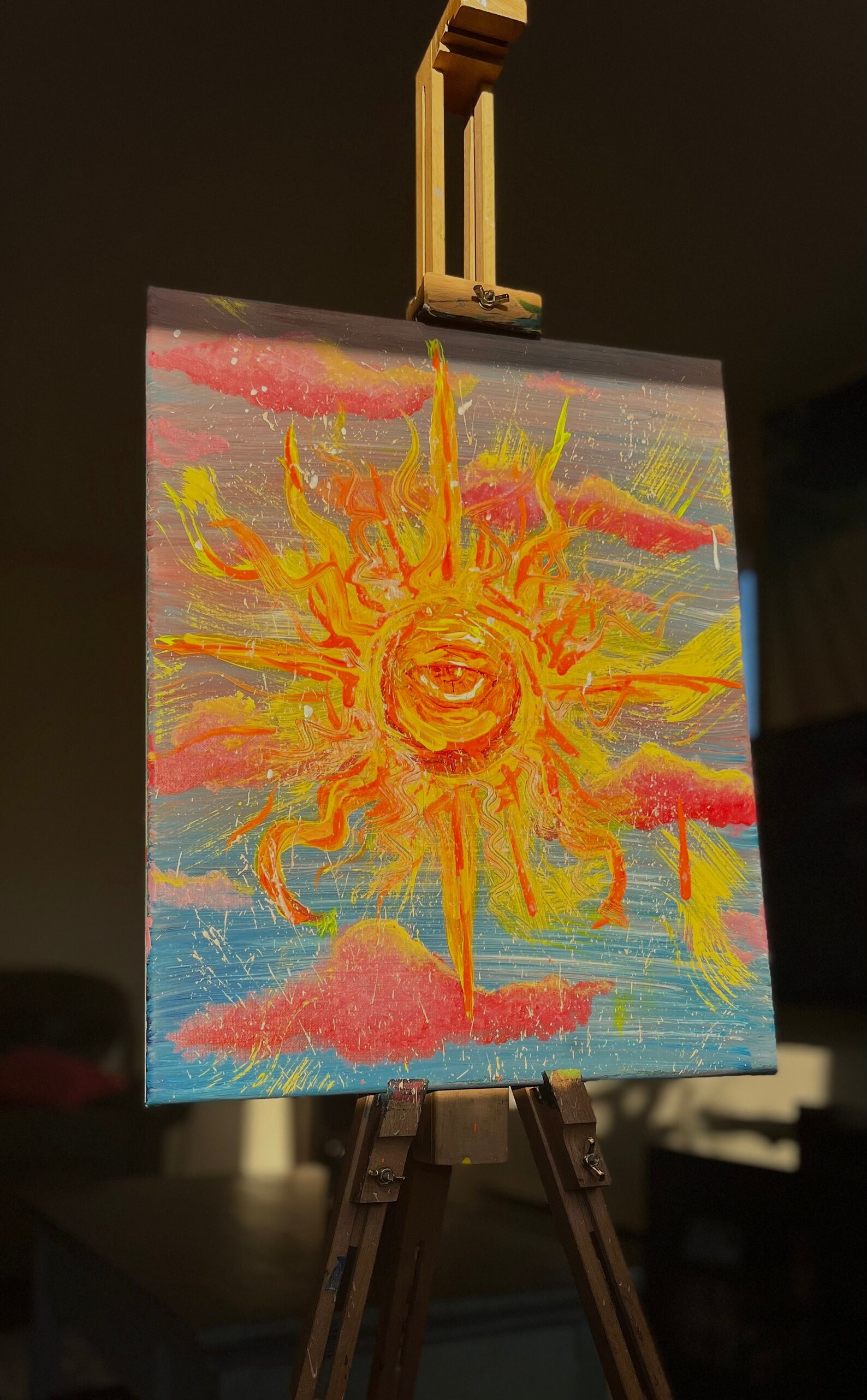 Living in Light//original Painting// Sun Trippy Sunshine Eye Paint - Etsy