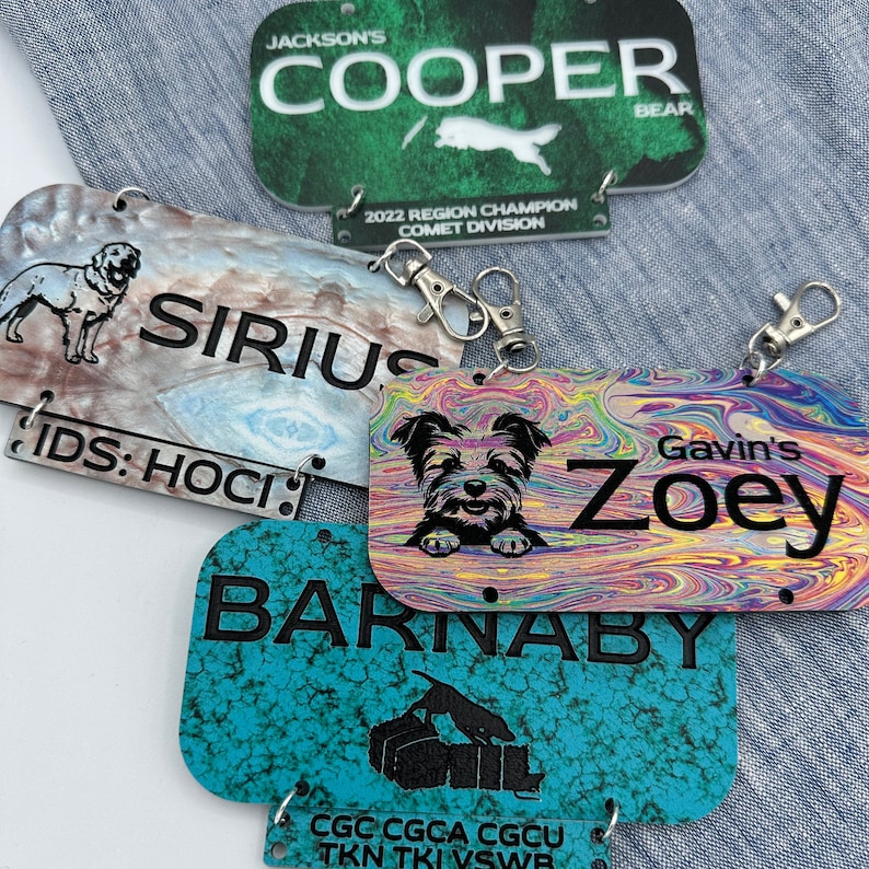 Custom Crate Tag | Dock Diving Crate Tag | Barnhunt Crate Tag | Custom ...