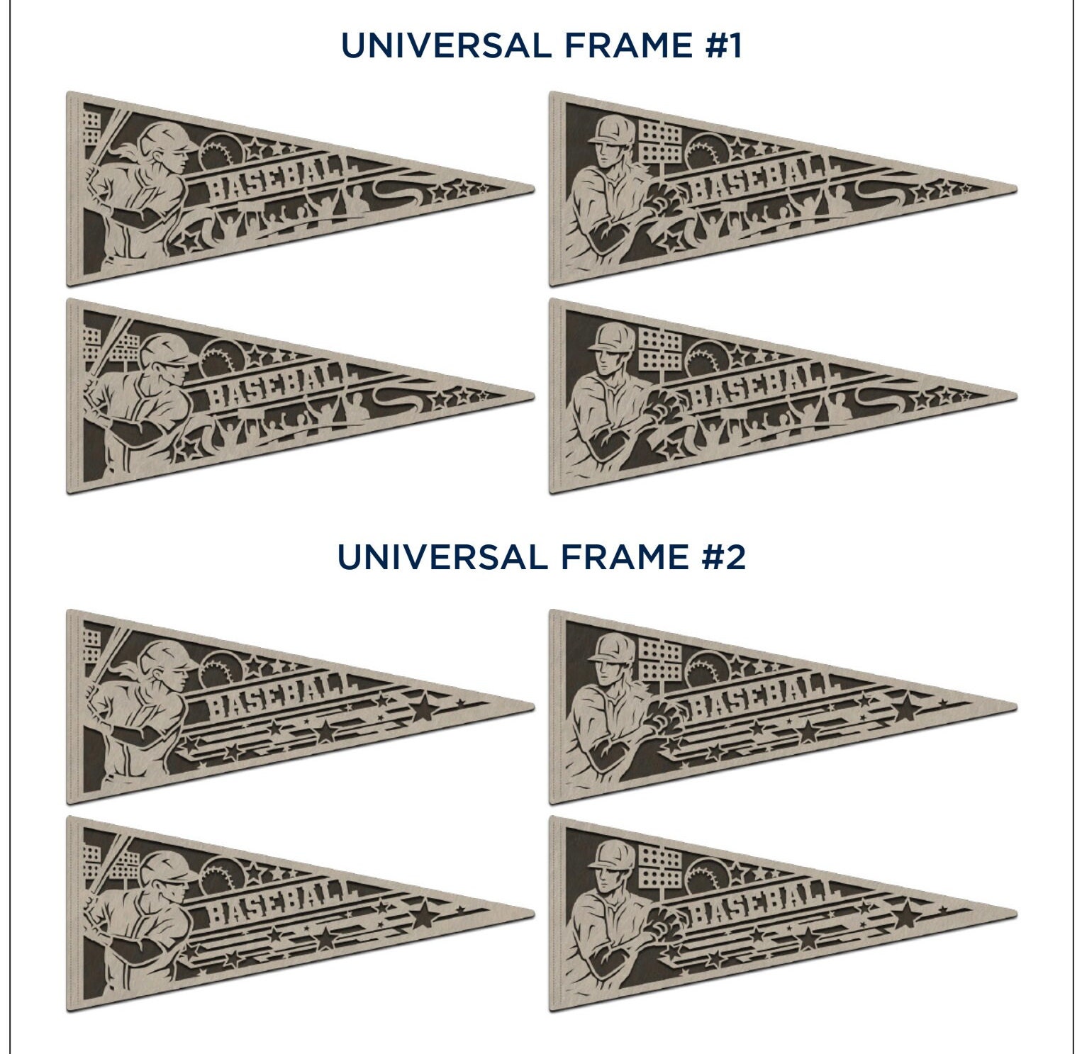 Baseball Sports Pennant | Wood Sport Pennant | Baseball Pennant ...