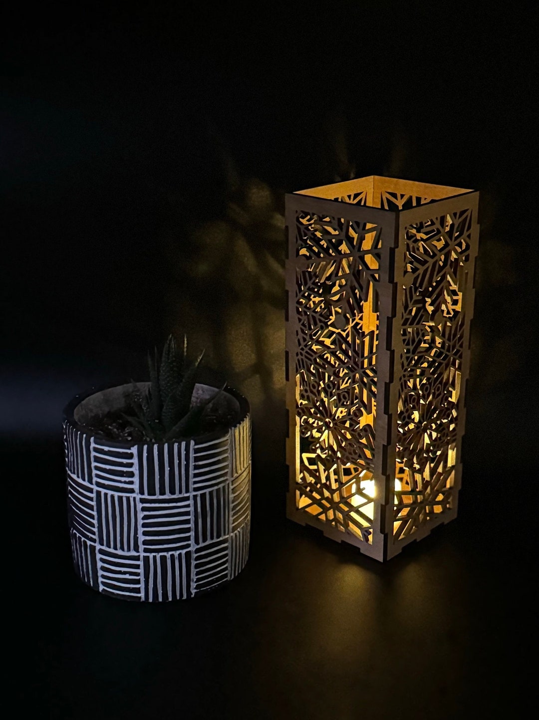 Snowflake Tea Light Lantern Shadowcaster | Christmas and Winter Themed ...