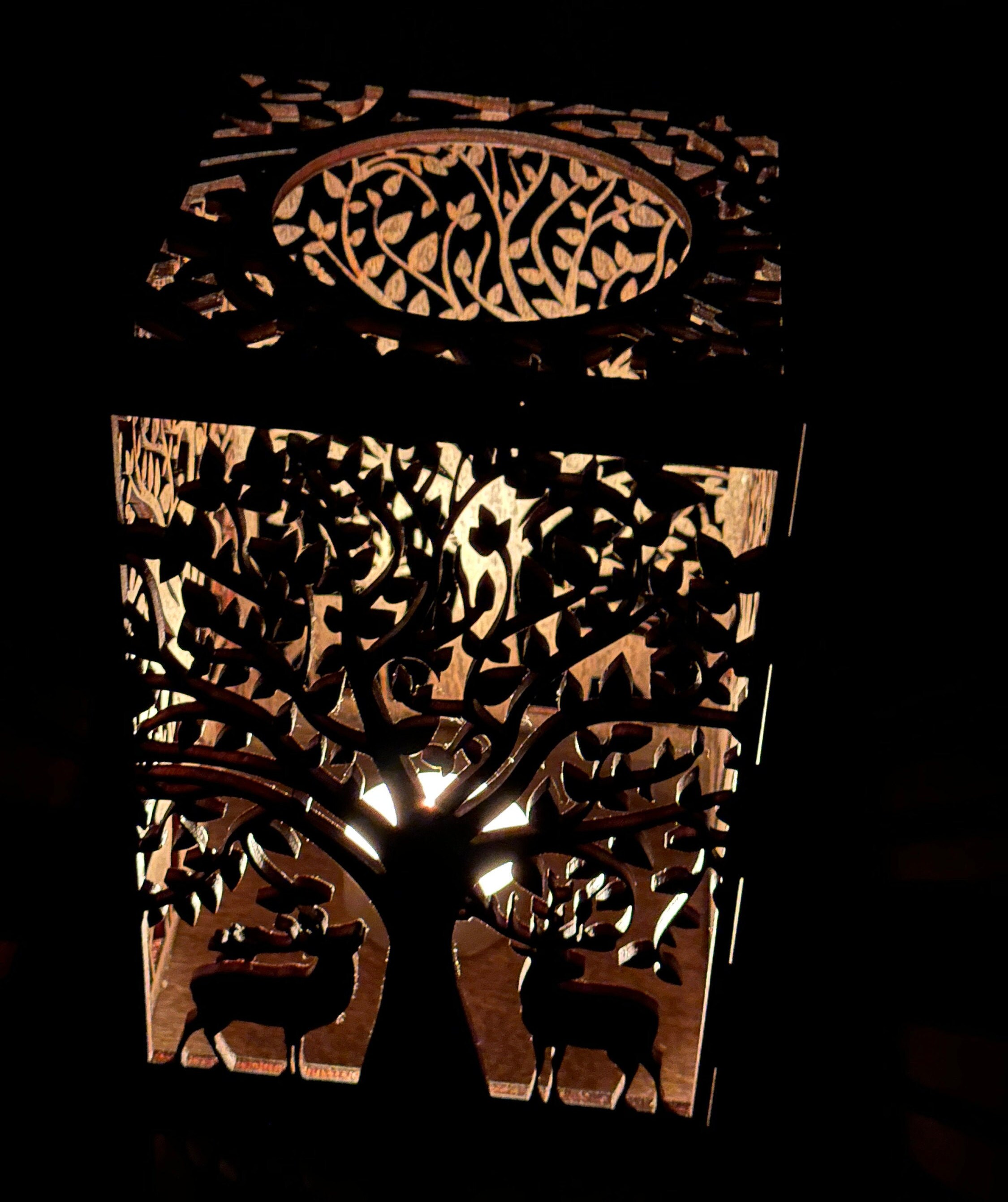 Woodland Deer Shadowcaster Lantern: Tea Light Holder - Etsy