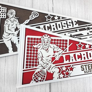 Custom Lacrosse Pennant Flag: Wood Sports Decor - Etsy