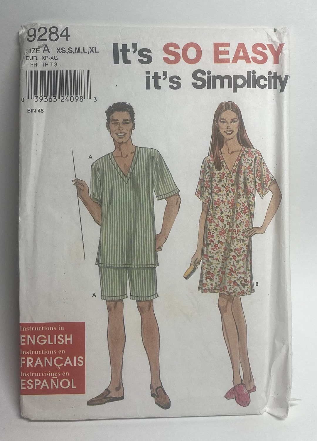 It's so Easy Simplicity Sewing Pattern 9284 Misses', Men's, and Teens ...
