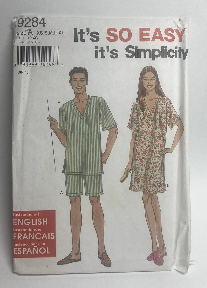 It's so Easy Simplicity Sewing Pattern 9284 Misses', Men's, and Teens ...