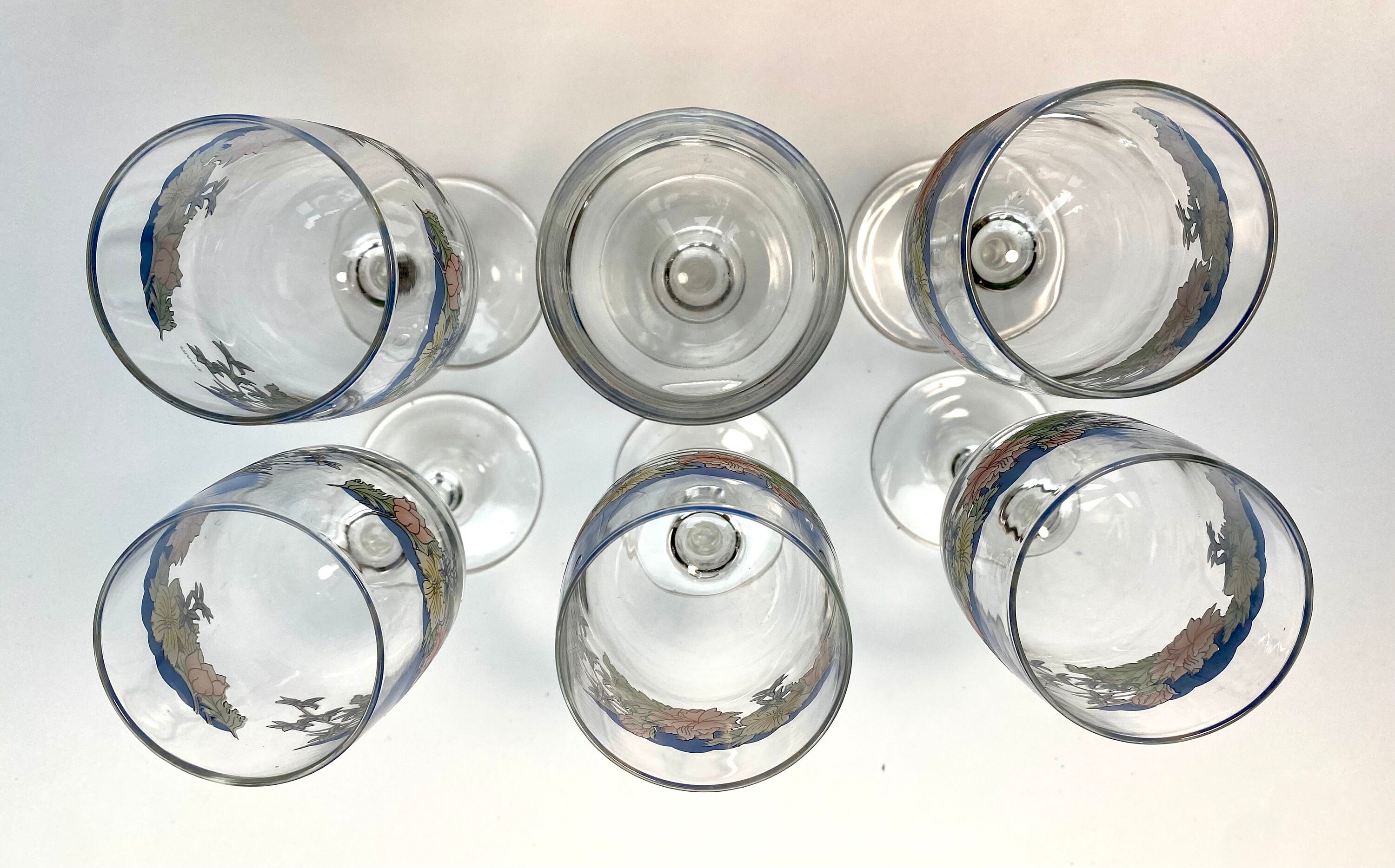 Set of 6 Wine Glasses by Arcopal Luminarc - Florine Pattern - Etsy