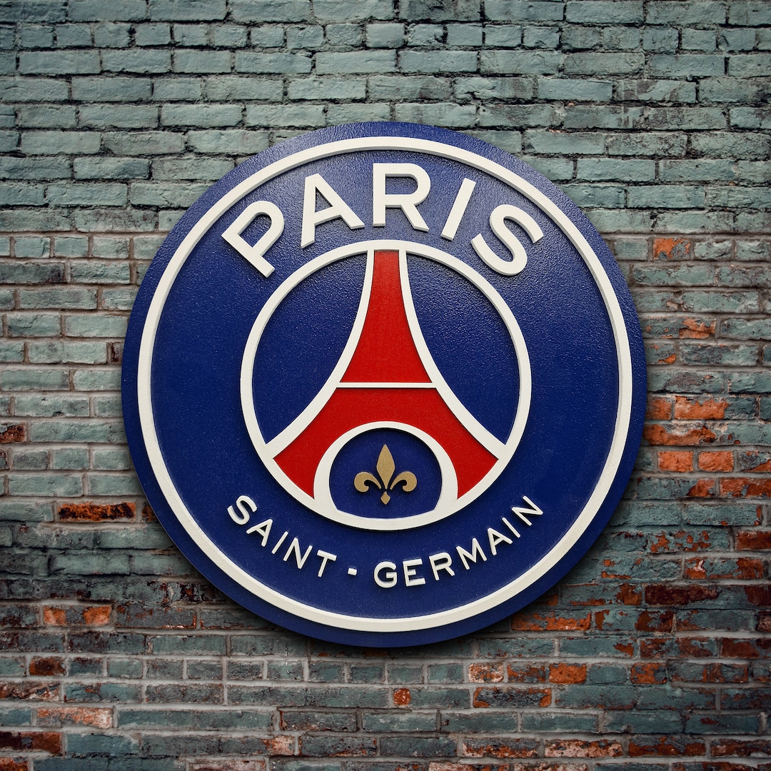 PSG Wooden Logo, Paris Saint Germain Crest, 3D Paris Saint-germain Wall ...