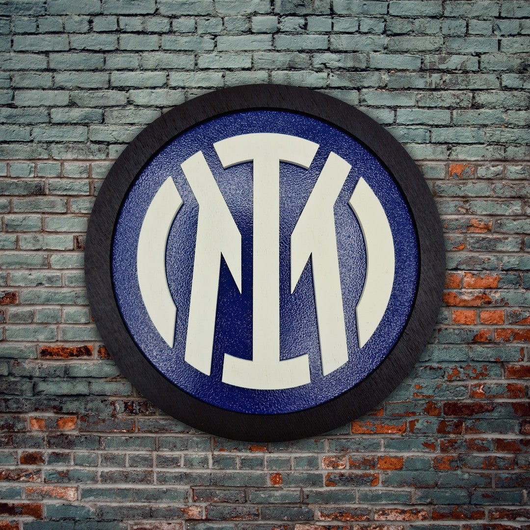 Inter Holzlogo, Inter 3D Logo, FC Internazionale Milano 3D Wandlogo ...