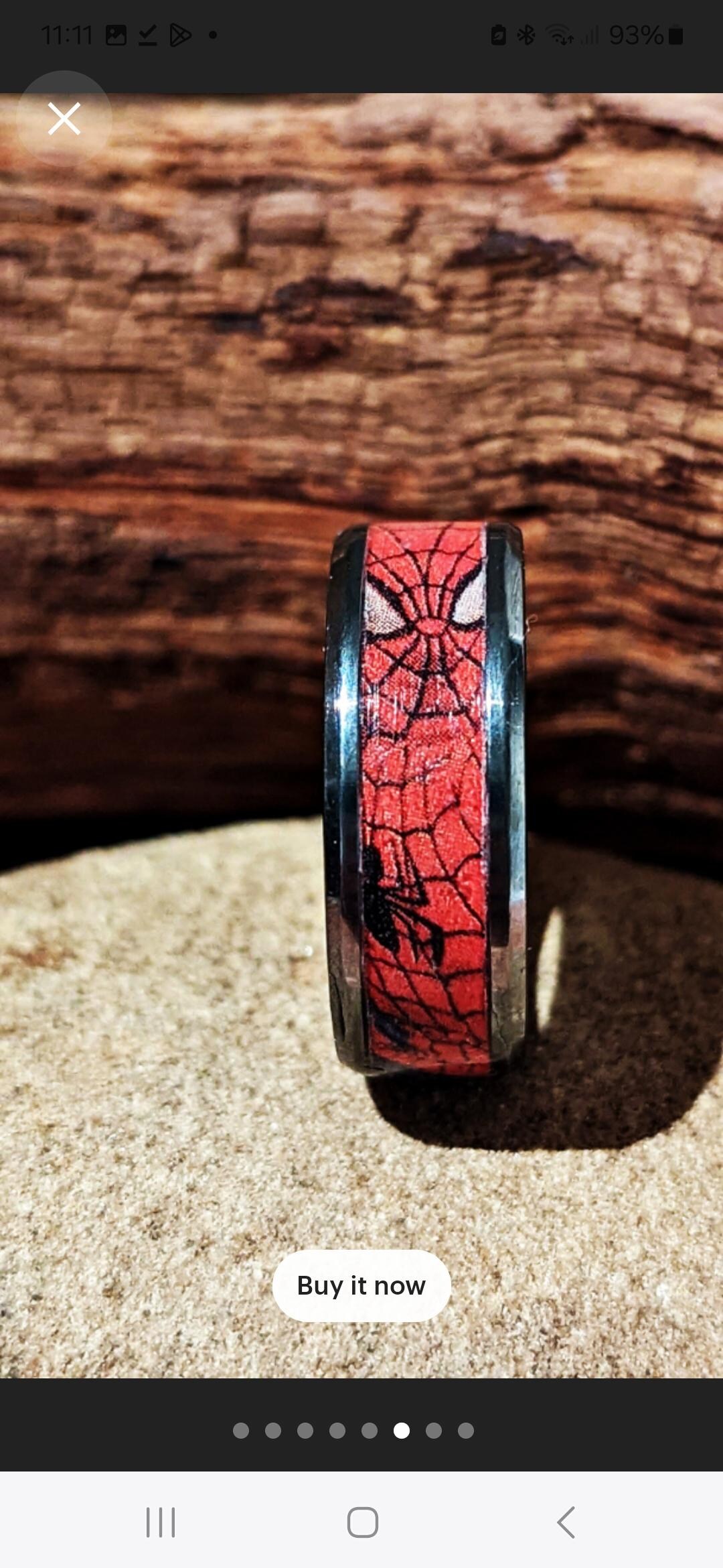 Spider-man Comic Book and Tungsten Carbide Ring Unique and Stylish Gift ...