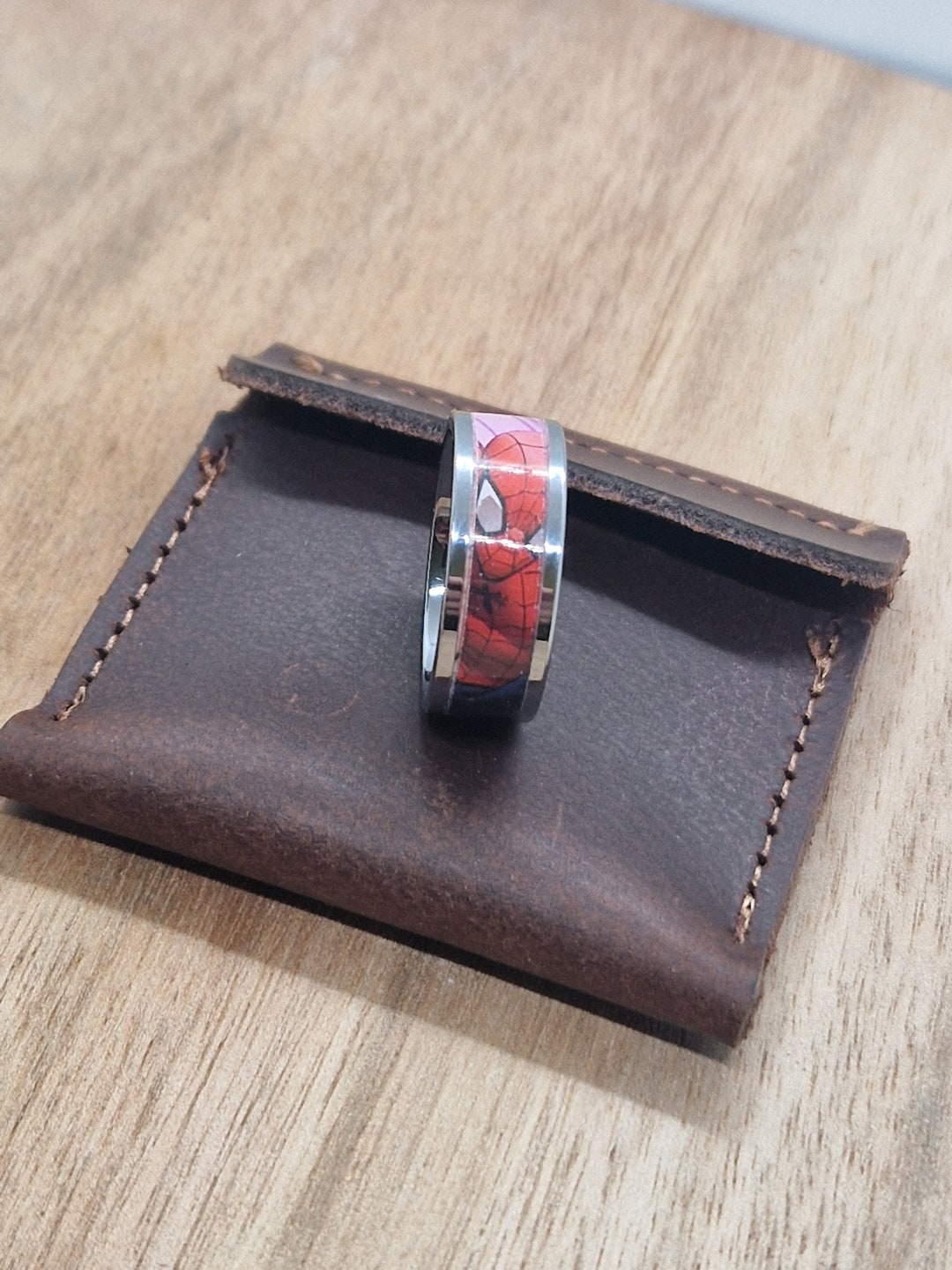 Marvel Spider-man Inlay Ring Tungsten Carbide Superhero Band Gift for ...