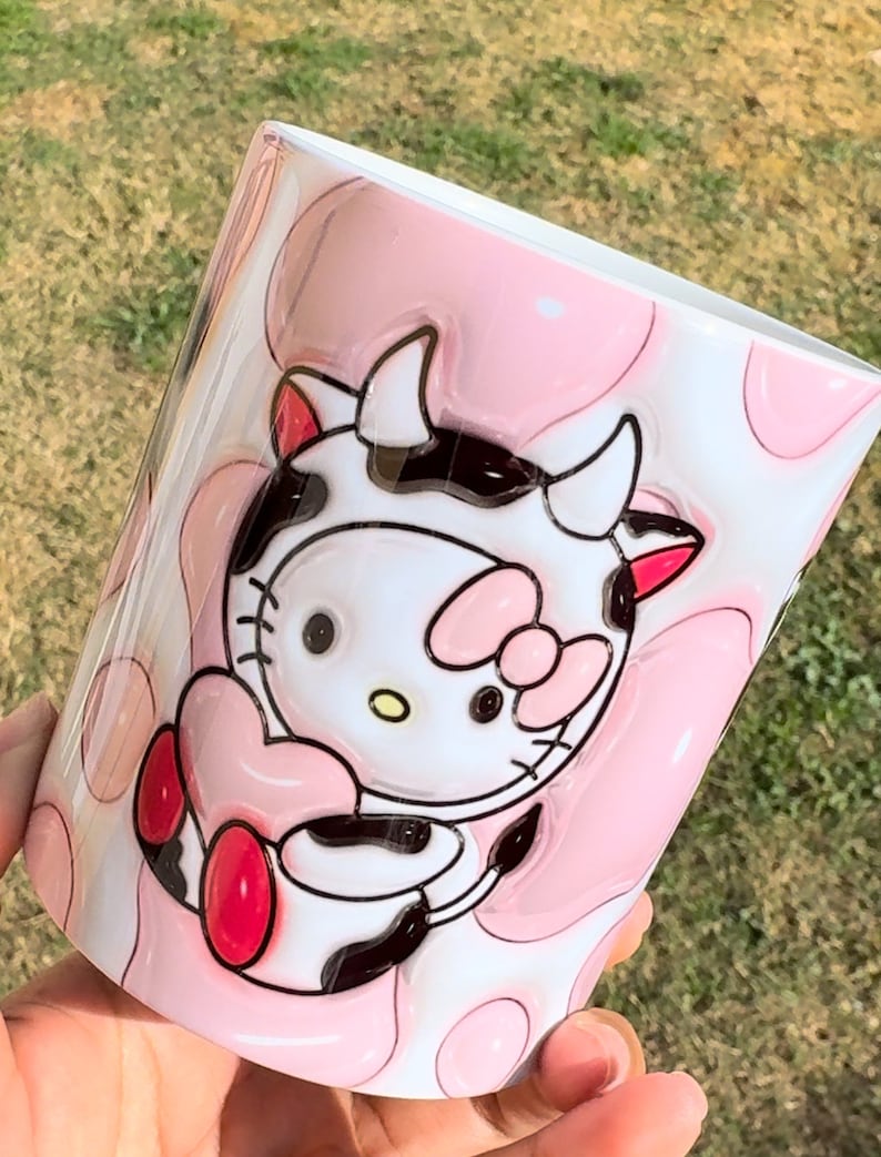 Hello Kitty Mug Cow Print - Etsy