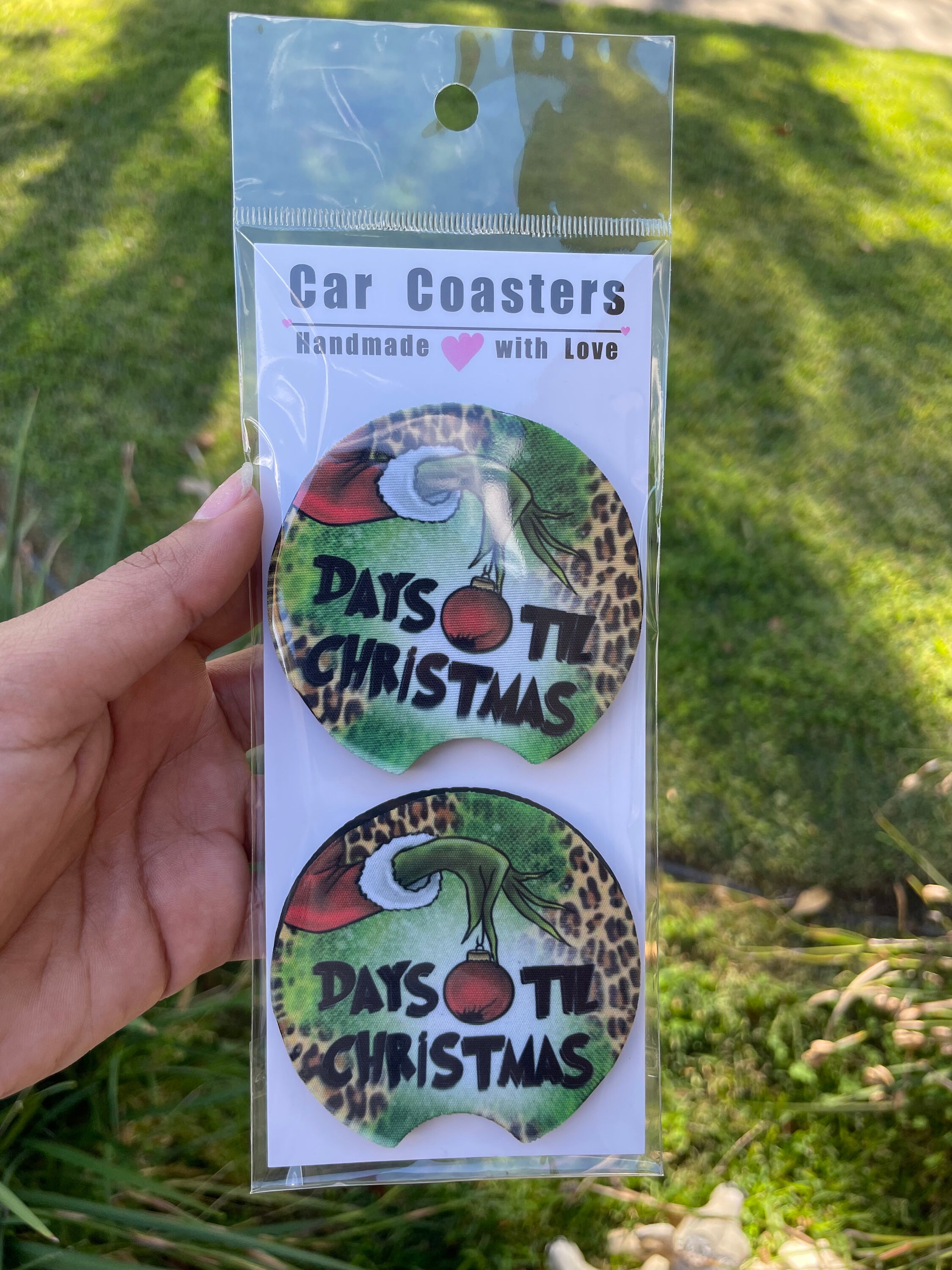 Grinch Car Coasters - Etsy