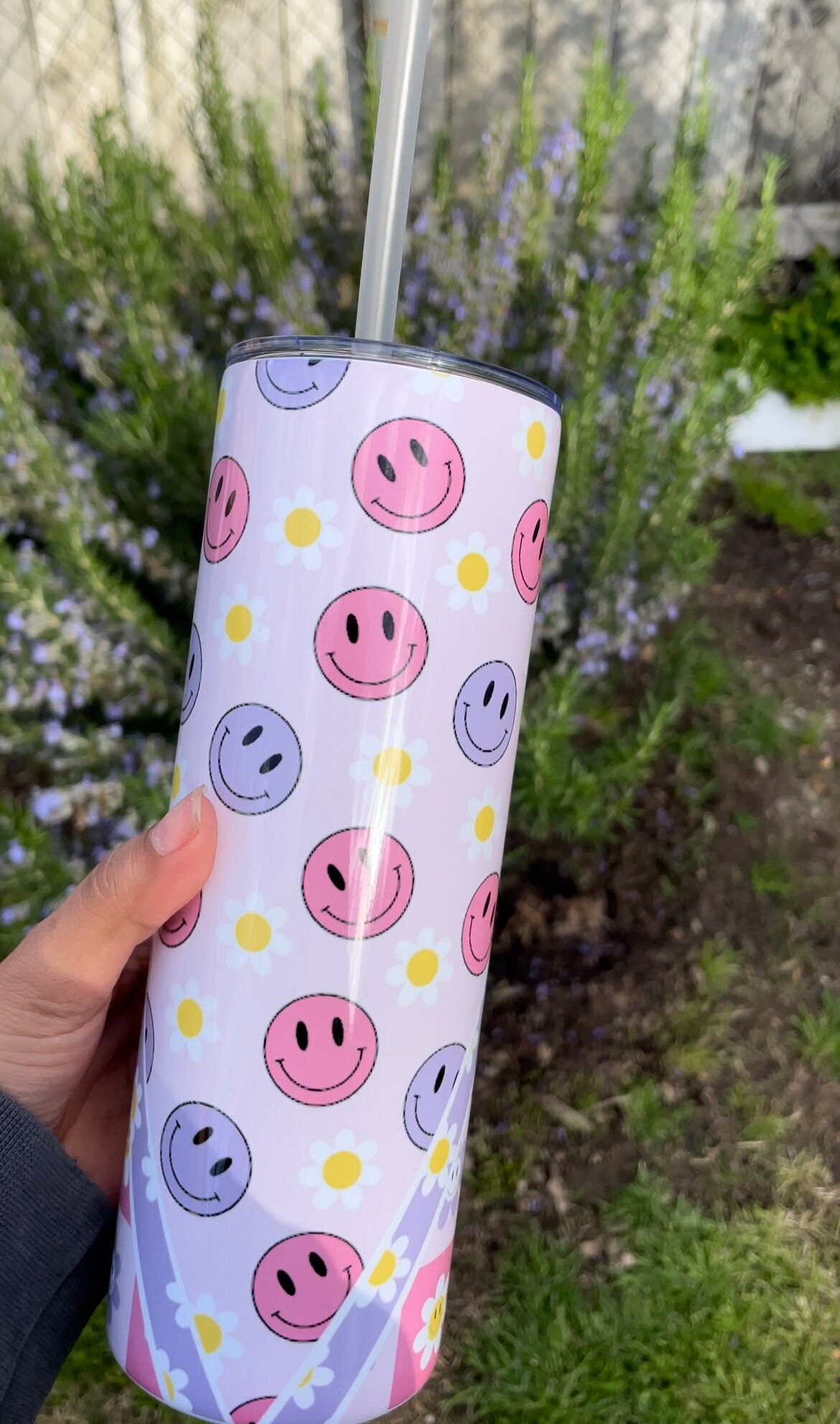 Smiley Face Tumbler 20 Oz - Etsy