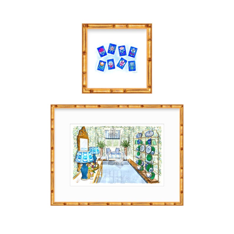 Mahjong Tile Watercolor Posters, Wall Art Prints, Home Decor, Asian Art ...