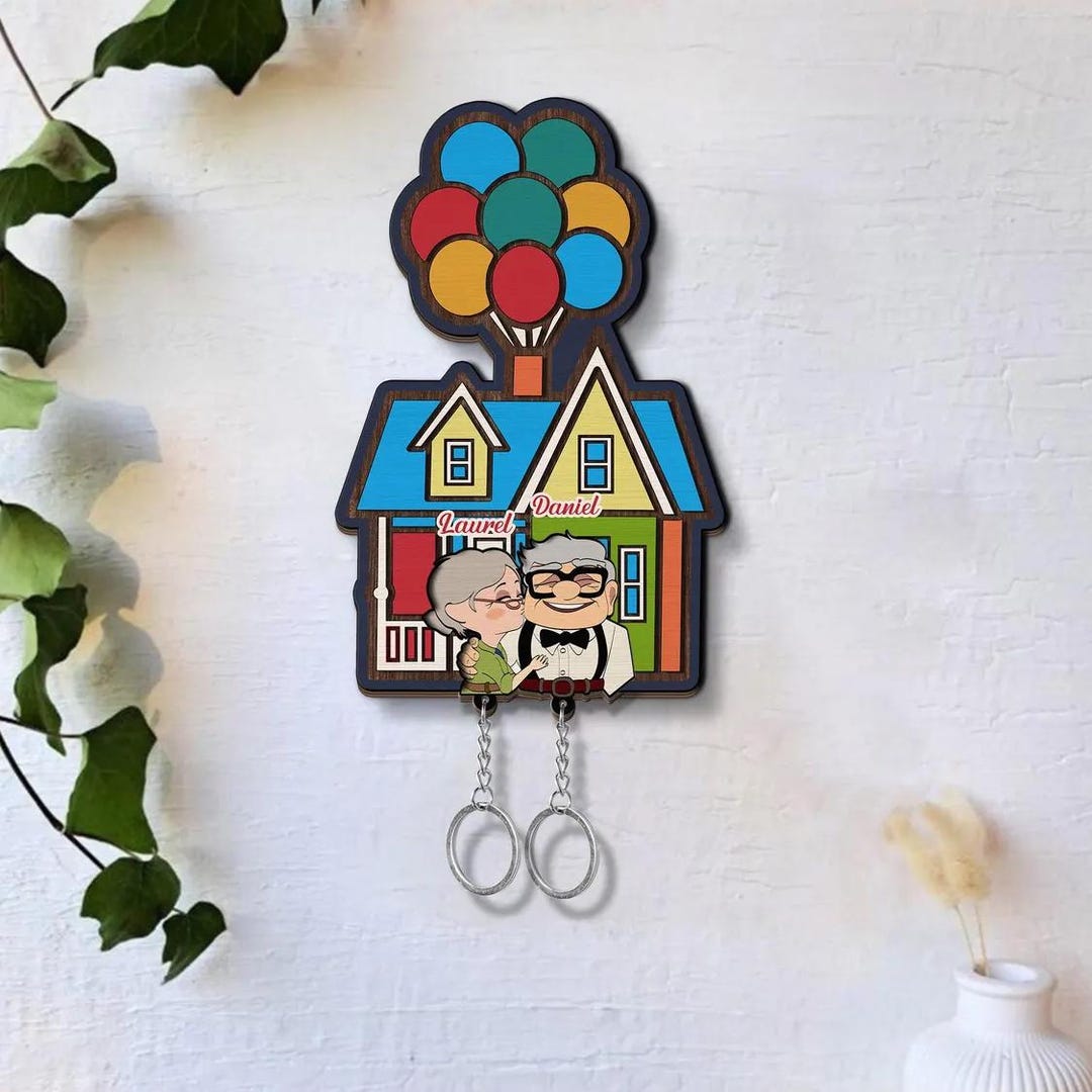 Personalized Couple Keychain, up House Key Holder, up Inspired Carl and ...