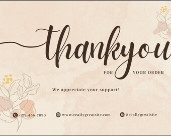 Digital Thank You Business Card - Etsy