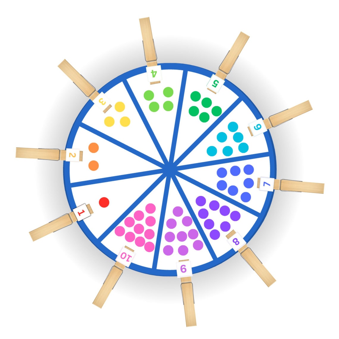 Numbers 1-10 Matching Game Instant Access Educational Printable Math ...