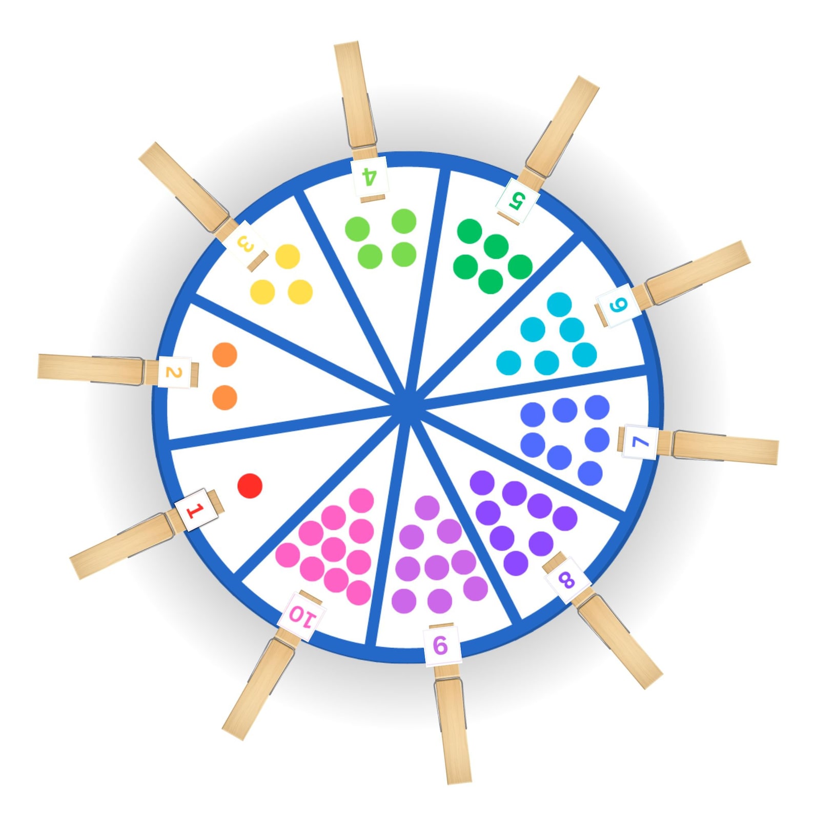 Numbers 1-10 Matching Game Instant Access Educational Printable Math ...